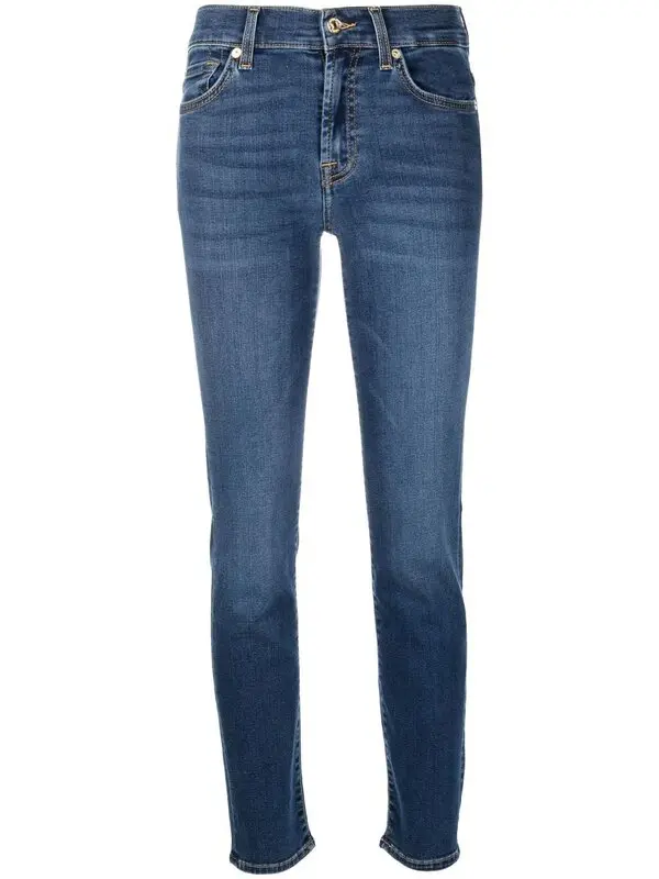 7 For All Mankind Low-rise Skinny Jeans