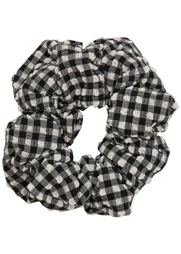 Hunza G Seersucker Scrunchie - Black