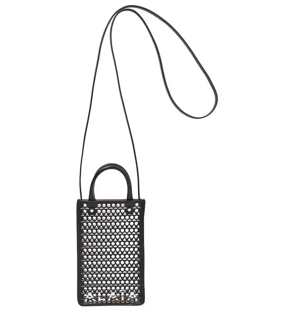 Alaïa Garance Leather Phone Pouch - Black