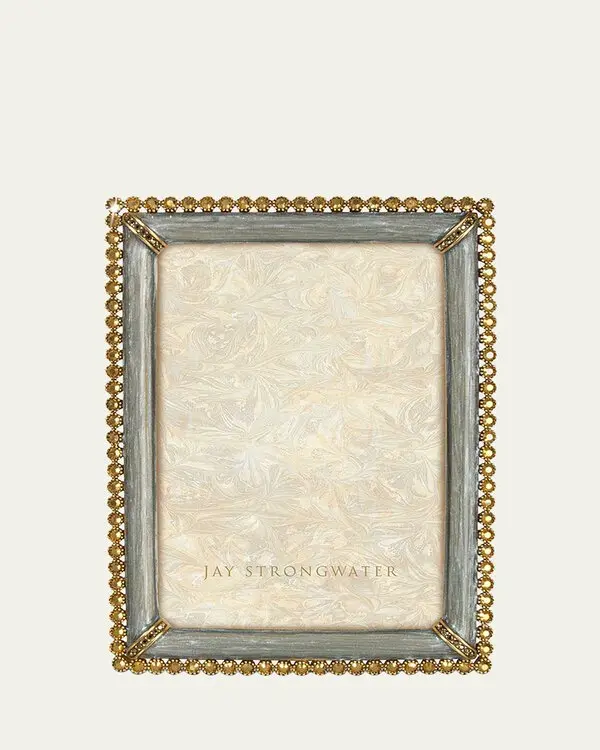 JAY STRONGWATER Enamel & Stone Edge 4" X 6" Picture Frame