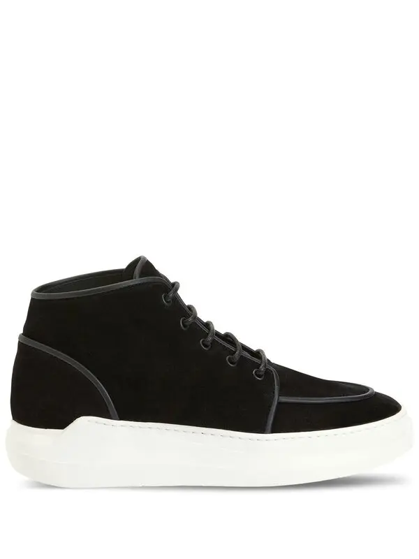GIUSEPPE ZANOTTI Bevel Mid-top Sneakers - Black
