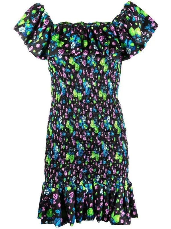 MSGM Berries Jacquard Mini Dress