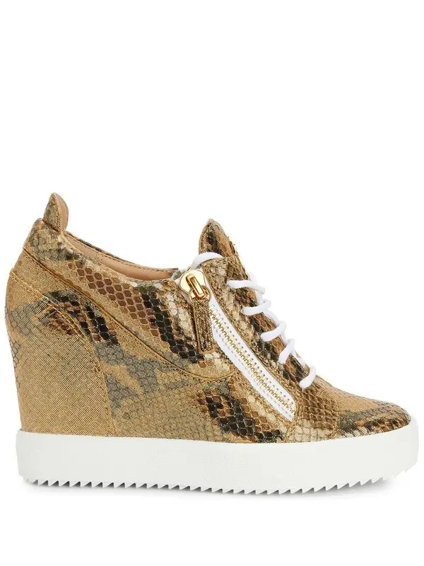 GIUSEPPE ZANOTTI 75mm Addy Wedge Sneakers