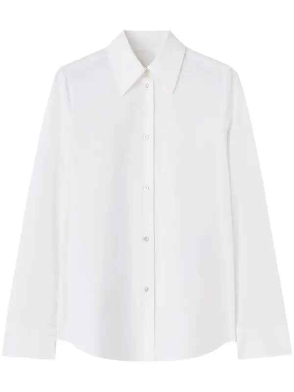 JIL SANDER Long-sleeve Cotton Shirt - White