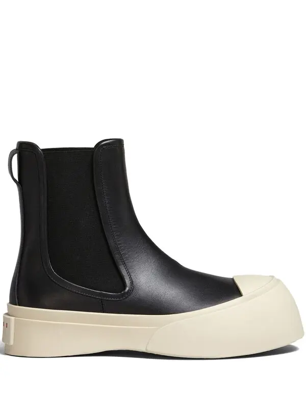 Marni Pablo Leather Chelsea Boots - Black