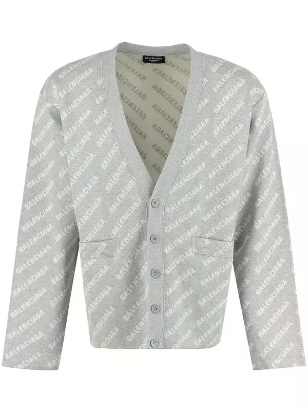 Balenciaga Logo-intarsia Cardigan