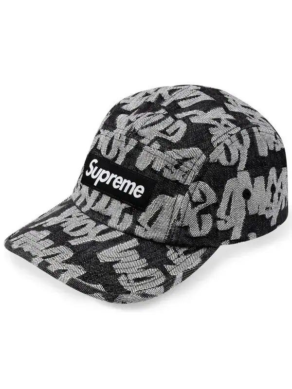 Supreme Jacquard Denim Cap - Black | Editorialist