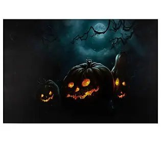NORTHLIGHT 23.5' Led Lighted Jack-o'-lanterns C Anvas Wall Art