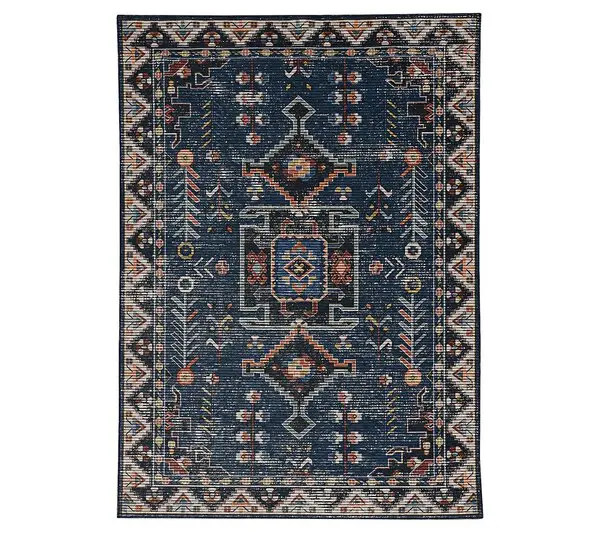 LINON Home Riley Washable 5'x7' Non-slip Decora Tive Rug