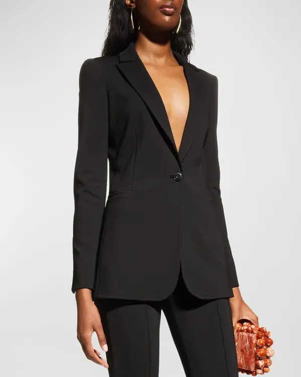 Alice + Olivia Breann Fitted Blazer - Black