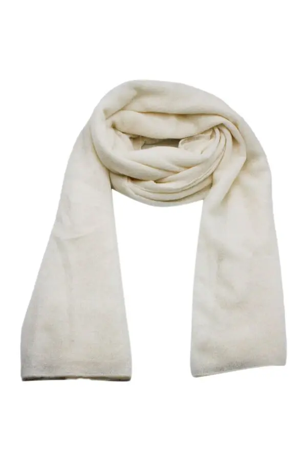 Malo Shaved Cashmere Gauze Scarf - Cream | Editorialist