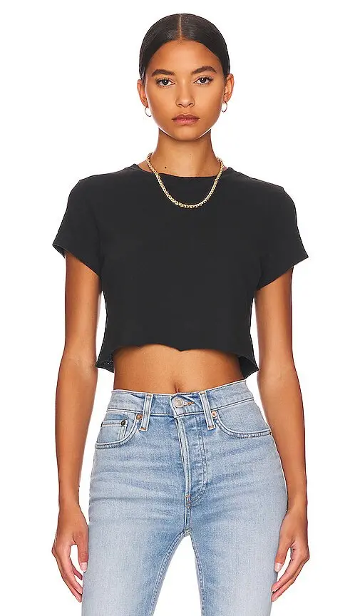 RE/DONE X Hanes Cropped 60's Slim Tee