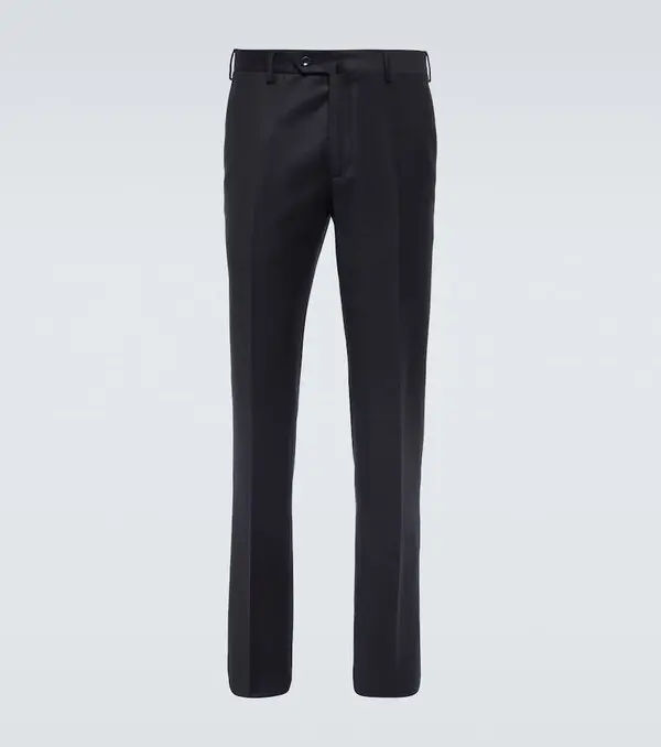 Loro Piana Pantaflat Wool Flannel Slim Pants