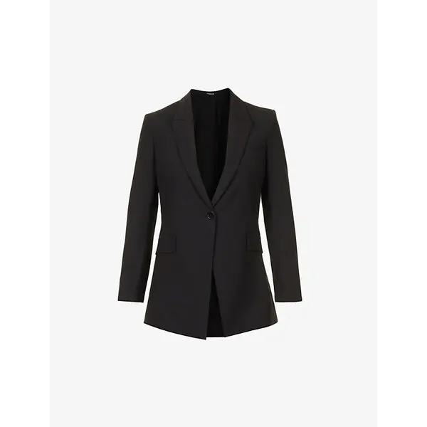 Theory Etiennette Relaxed-fit Wool-blend Jacket - Black