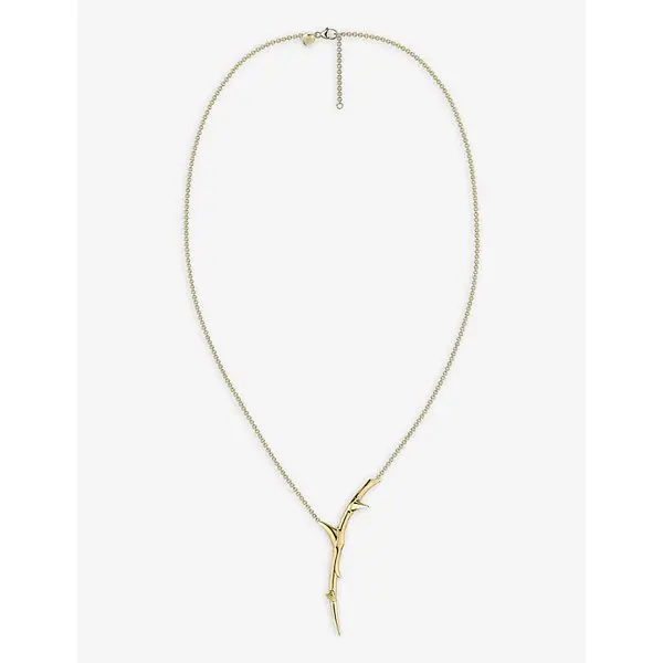SHAUN LEANE Rose Thorn Pendant Necklace - Yellow Gold Vermeil