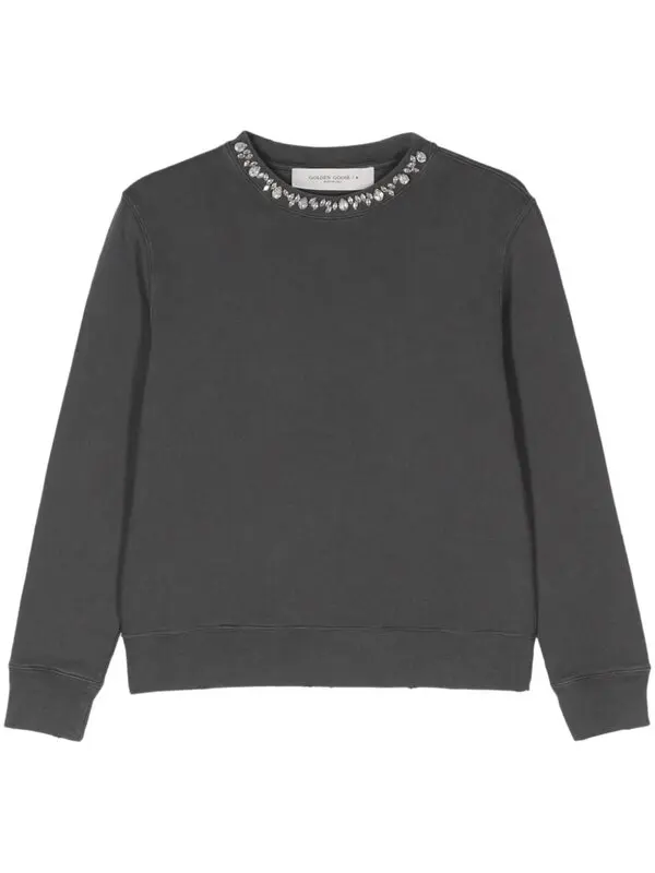 Golden Goose Crystal-embellished Sweatshirt - Grey