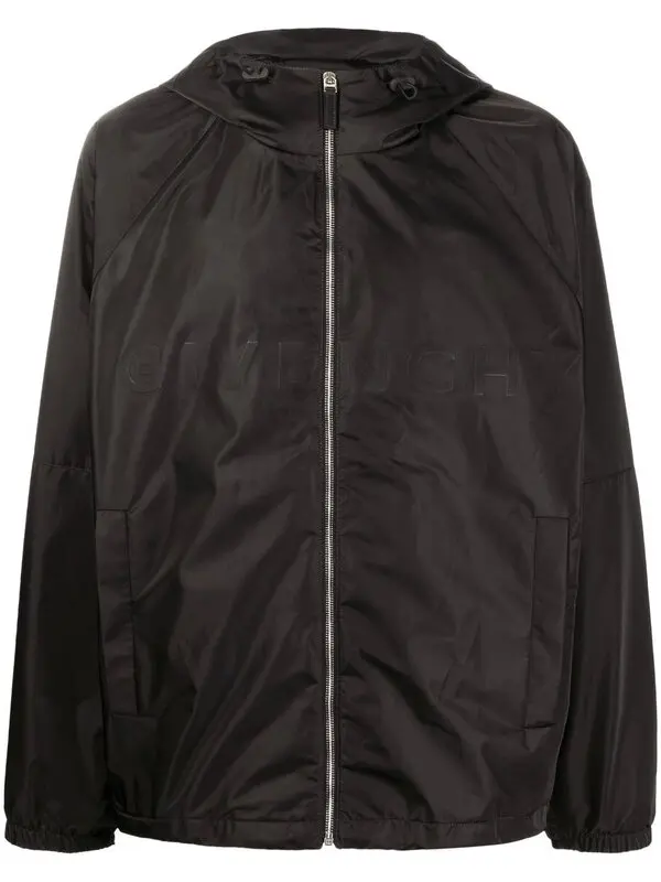 Givenchy Logo Zip-up Hoodie