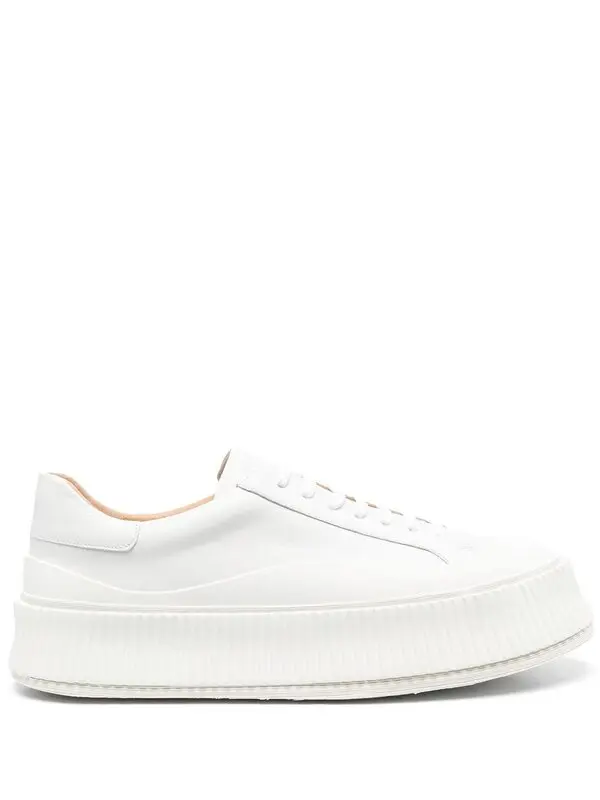 JIL SANDER Lace-up Platform Sneakers - White
