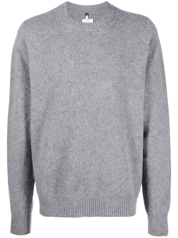 OAMC Intarsia-knit Logo Wool-blend Jumper - Grey