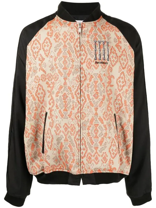 CHILDREN OF THE DISCORDANCE Patterned-jacquard Bomber Jacket