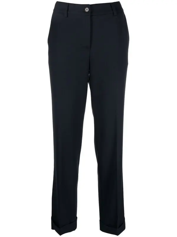 P.a.r.o.s.h Straight Leg Tailored Trousers - Blue