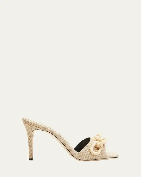 SERENA UZIYEL Catena Chain Mule Sandals - Natural