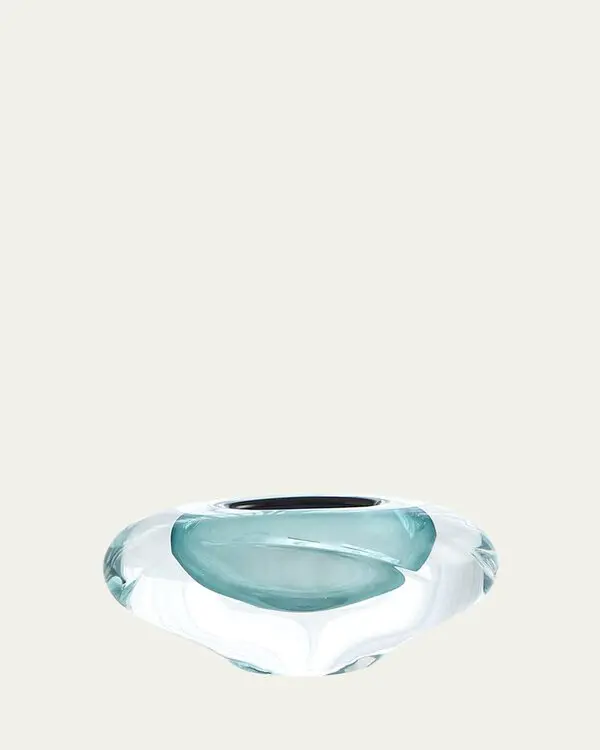 GLOBAL VIEWS Abstract Bean Small Vase - Azure