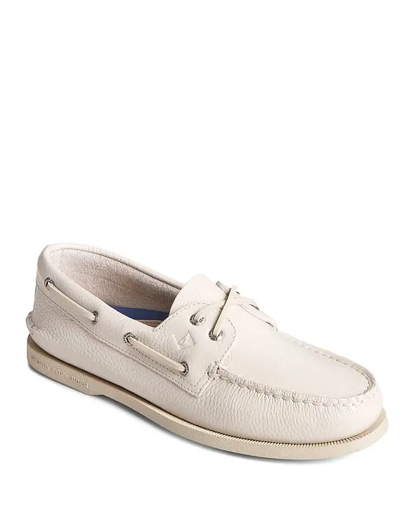 Sperry Authentic Original Two-eye Leather Boat Shoes - White