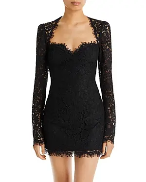 Bardot Aurora Lace Mini Dress In Black - 70% Off | Editorialist