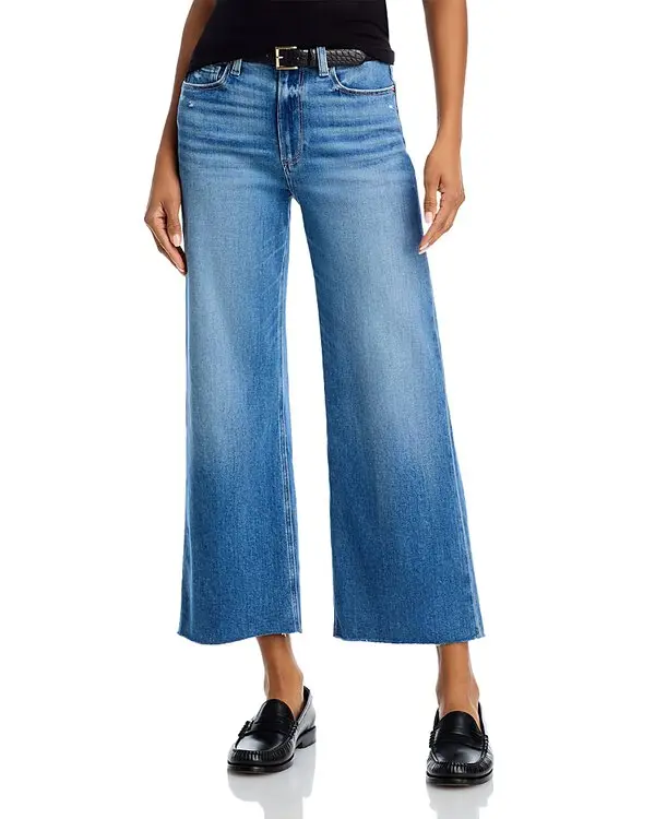 Paige Anessa High-rise Wide Leg Ankle Jeans