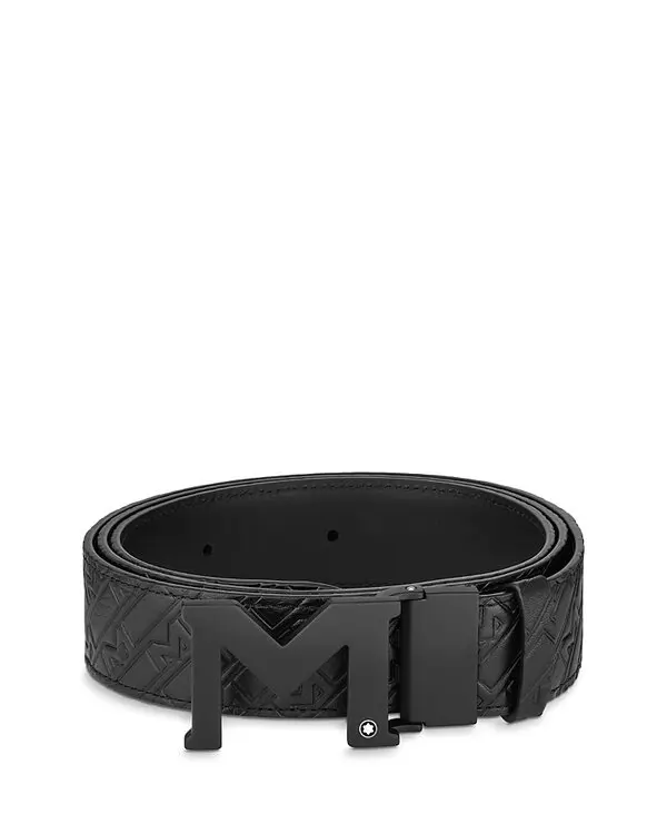 Mont Blanc M Buckle Reversible Leather Belt