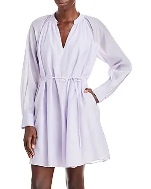 strapless open back dress Rebecca Taylor Women's Allegra Stripe Midi-Dress - Wisteria main image 0