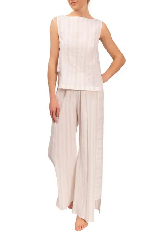 EVERYDAY RITUAL Piper Stripe Cotton Pajamas - Strawberry Stripe