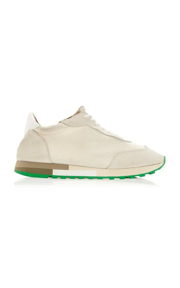 THE ROW Owen Leather And Mesh Sneakers - White