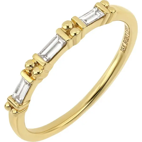 Bony Levy 18k Gold Mykonos Baguette Diamond Ring