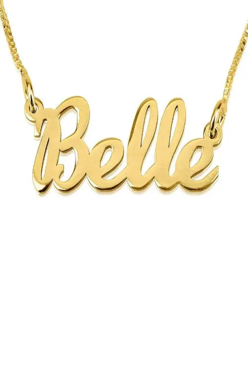 MELANIE MARIE Personalized Nameplate Necklace - Gold Plated