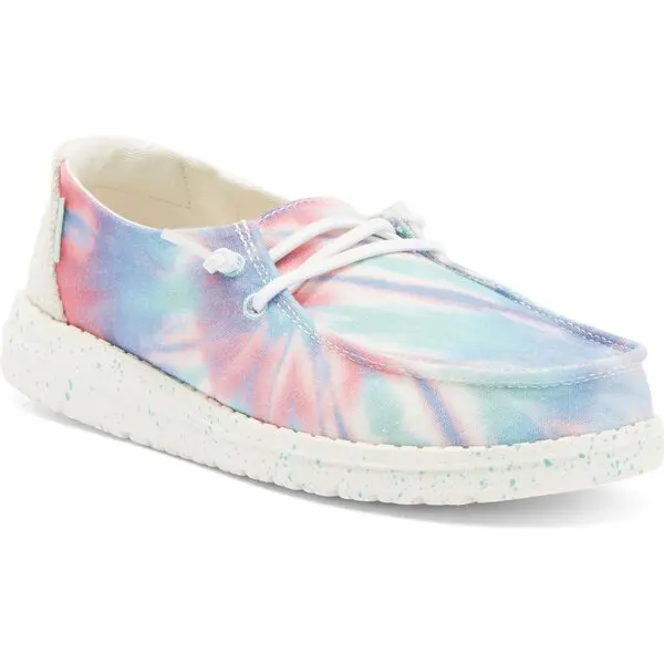 HEY DUDE Wendy Moc Toe Sneaker - Rose Candy Tie Dye