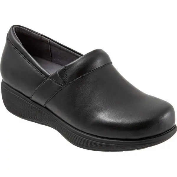 SOFTWALK® Meredith Clog - Black Leather