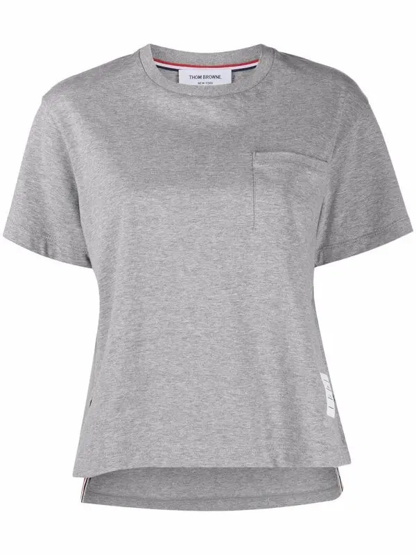 Thom Browne Rwb Tab T-shirt - Grey