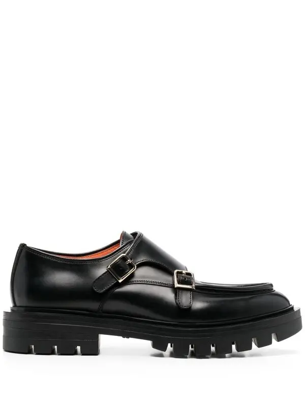 Santoni Side Buckle Loafers