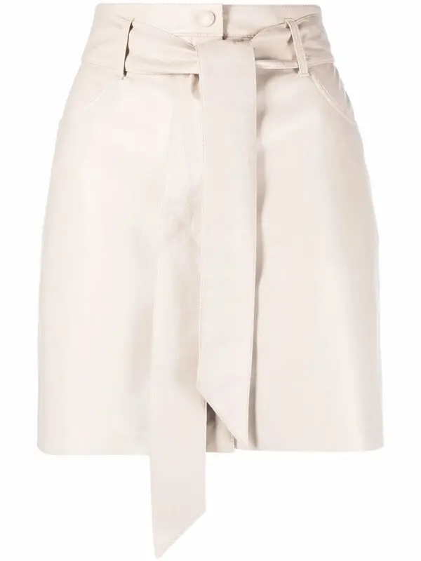 Nanushka A-line Mini Skirt - Neutrals