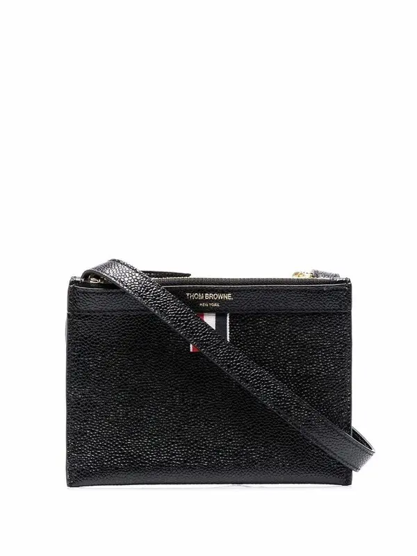 Thom Browne Rwb Tab Crossbody Bag - Black