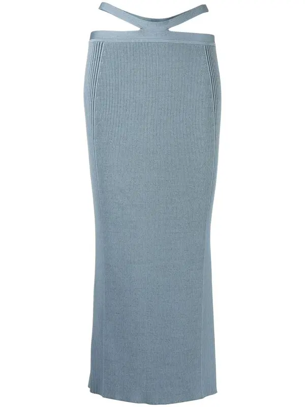 Simkhai Ribbed Midi Skirt