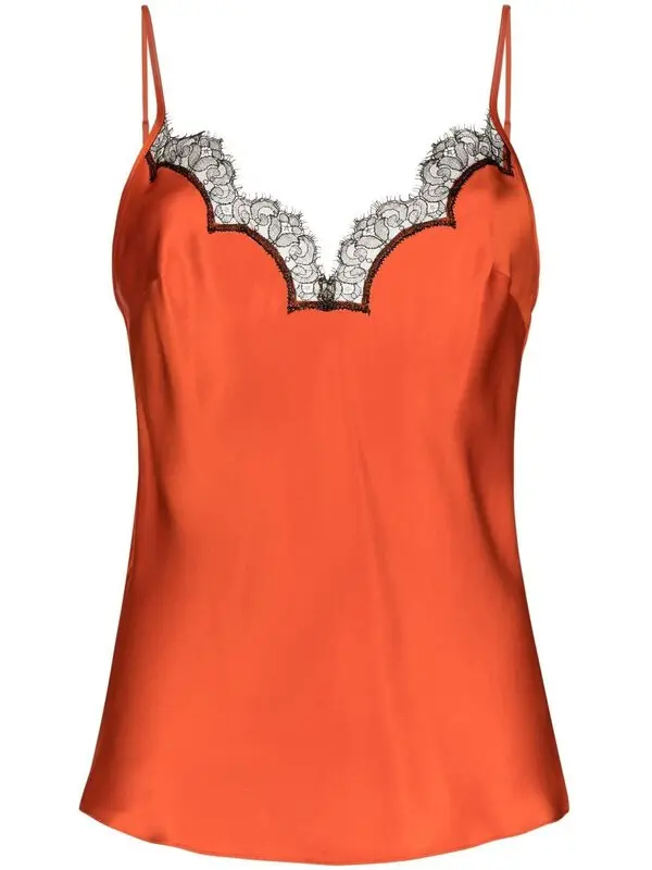 GILDA & PEARL Lace-trim Camisole Top - Orange