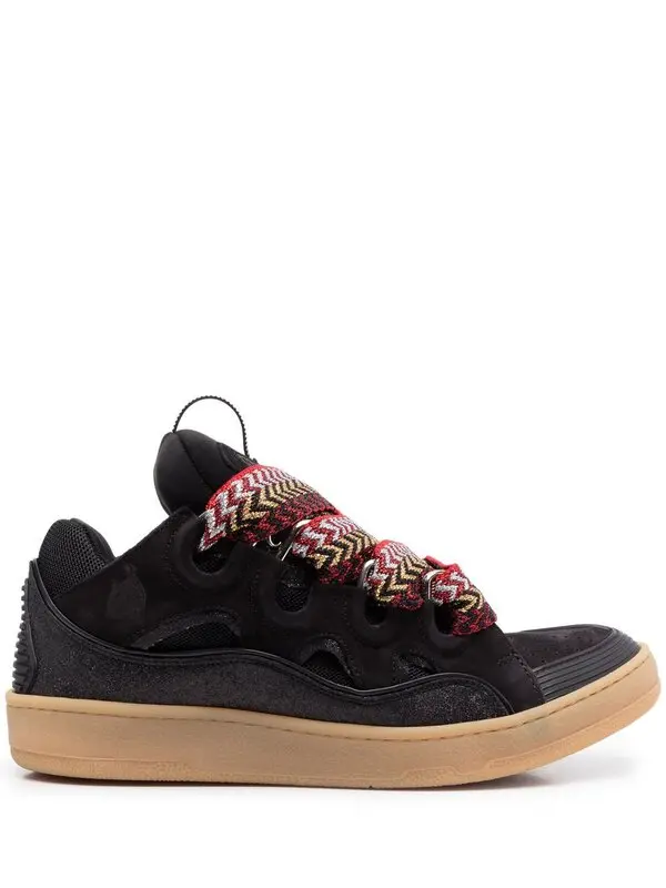 LANVIN Curb Lace-up Sneakers - Black
