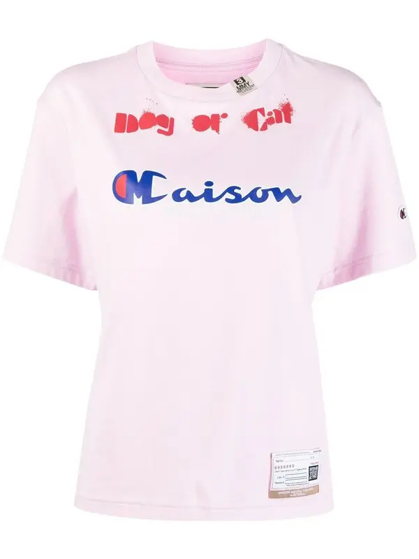 Mihara Yasuhiro X Champion Logo-Print Short-Sleeved T-Shirt In