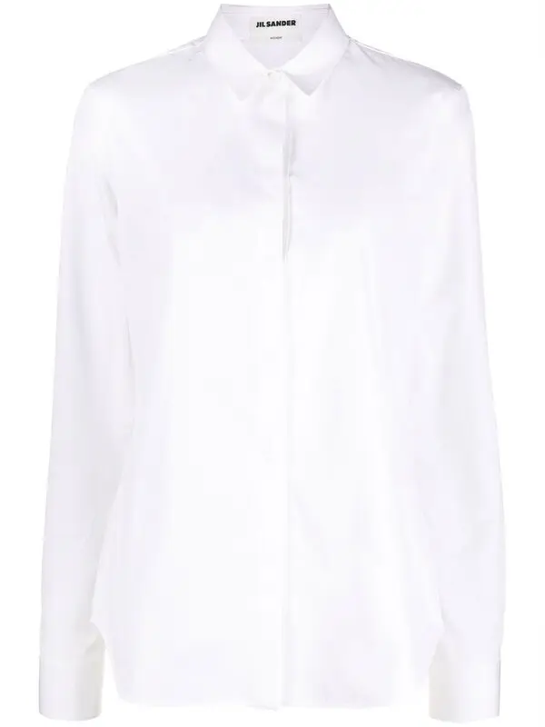 JIL SANDER Cotton Long-sleeve Shirt - White
