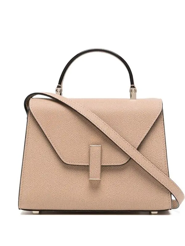 VALEXTRA Tonal Plaque Crossbody Bag - Brown