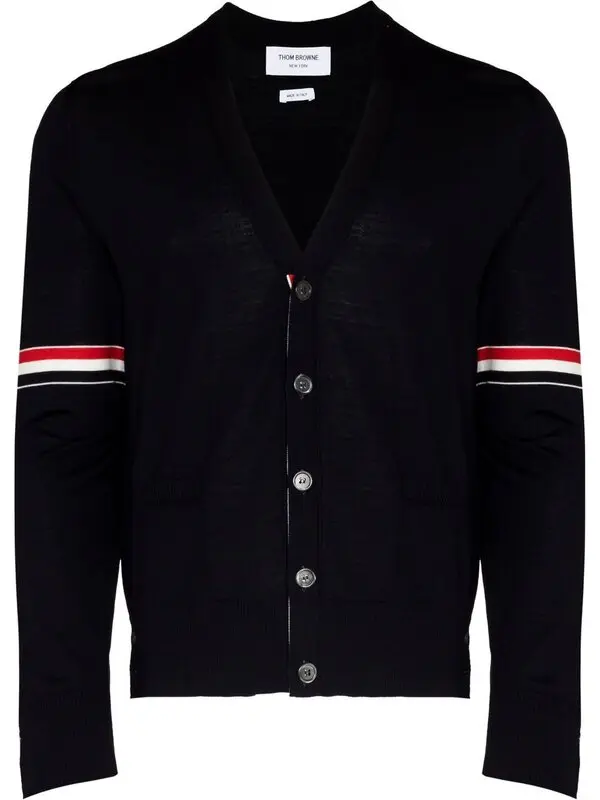 Thom Browne Rwb Knitted Cardigan