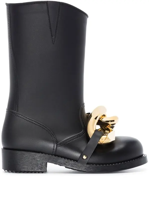 JW Anderson Chain-link Rubber Boots - Black